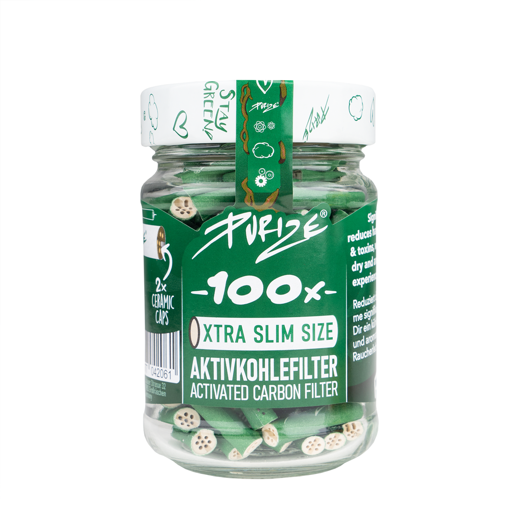 Aktivkohlefilter "PURIZE® Glas 100 XTRA Slim Size " – Green Box Trier